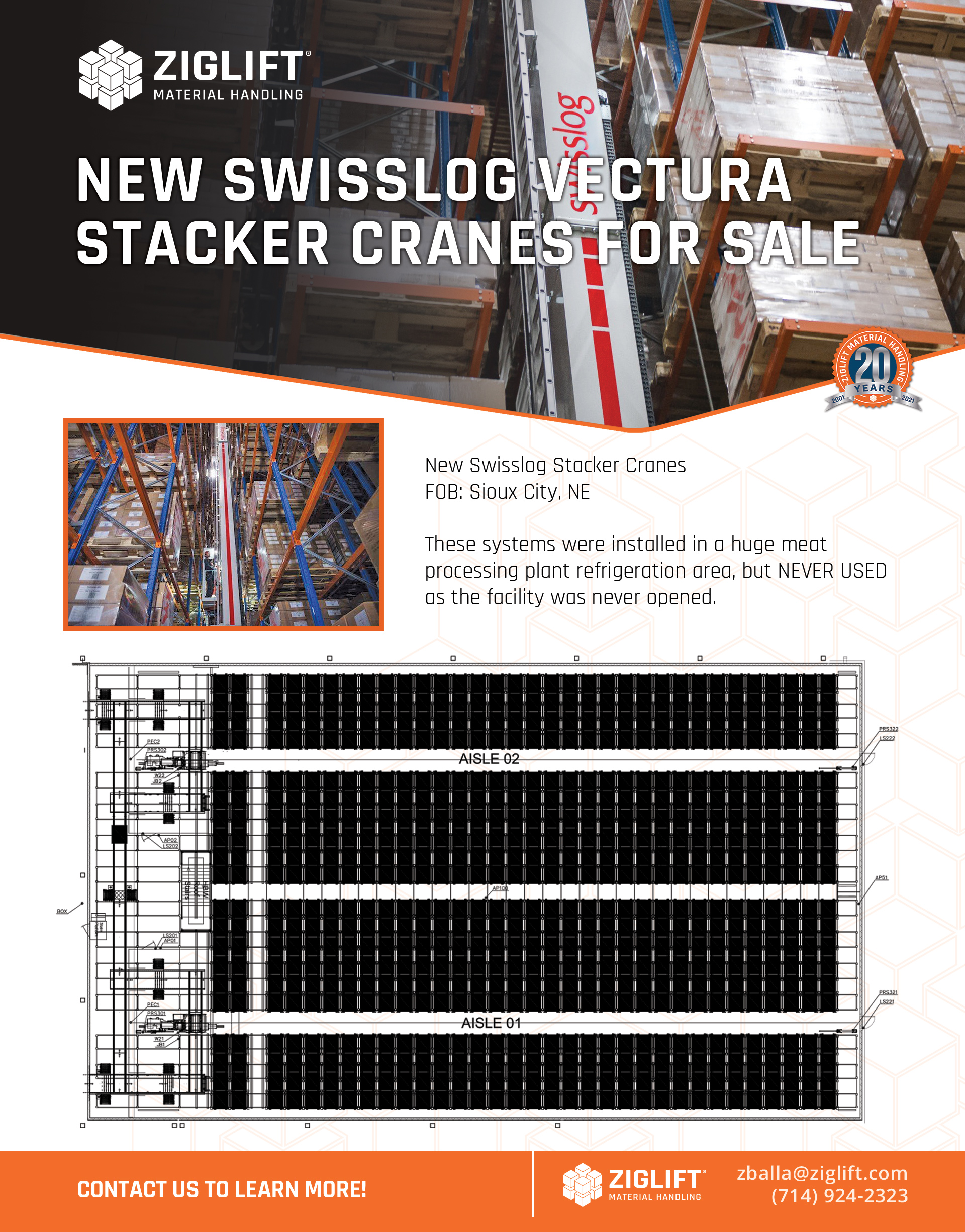 New Swisslog Stacker Cranes For Sale! – Ziglift