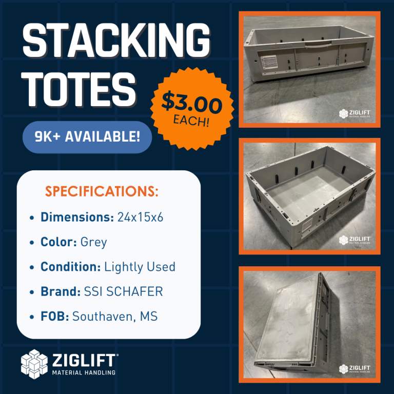 🚨 MATERIALS SALE: STACKING TOTES 🚨 – Ziglift